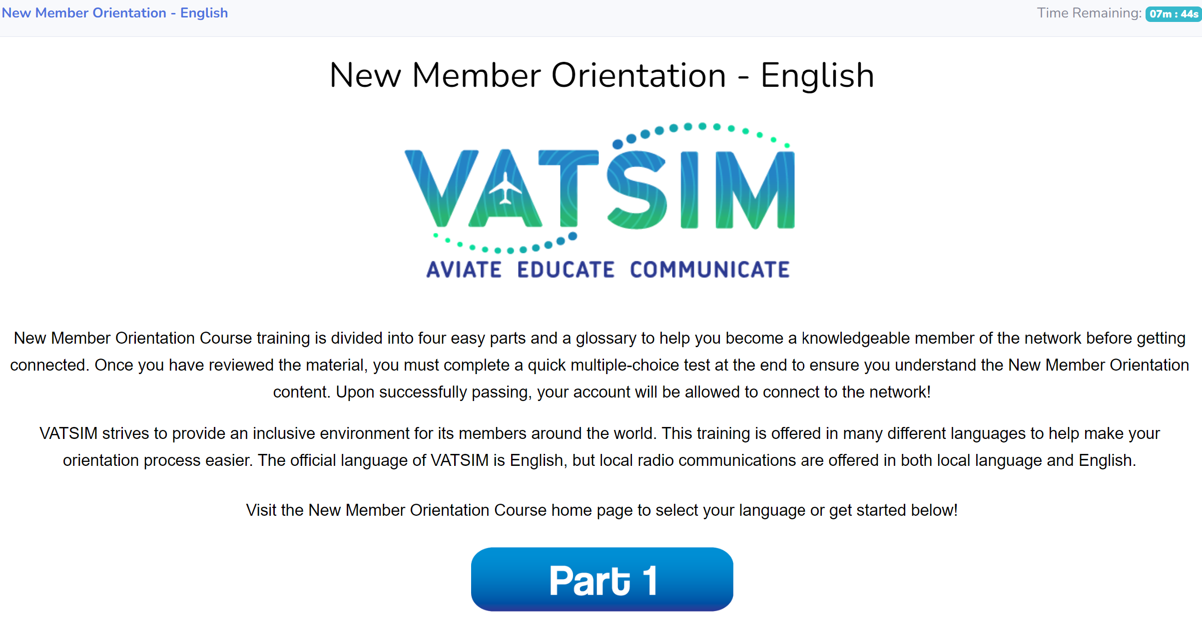 VATSIM New Member Onboarding Program